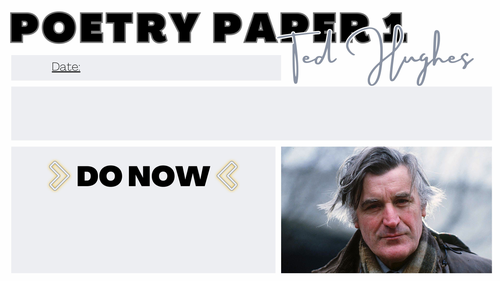 Introduction Lesson to Ted Hughes 0475 CAIE Literature | Teaching Resources