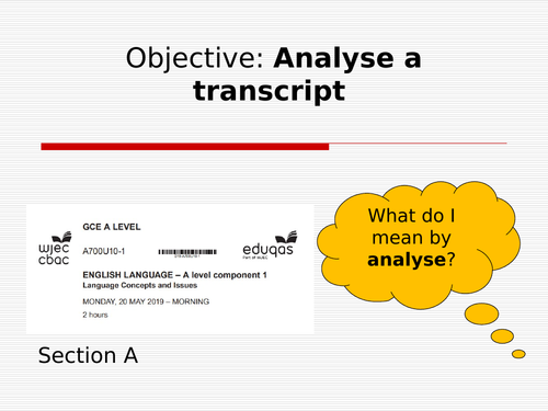 A guide to analysing spoken language transcripts | Teaching Resources