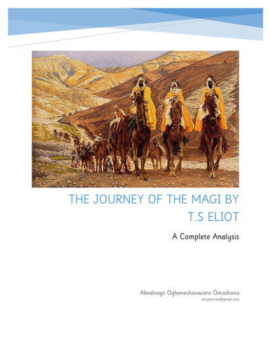 The Journey of the Magi by T.S Eliot - A Complete Analysis | Teaching ...
