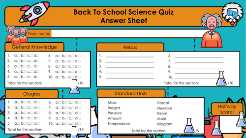 THE Ultimate Back To School Science Quiz | Teaching Resources