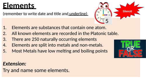 Elements (Y7 science) | Teaching Resources