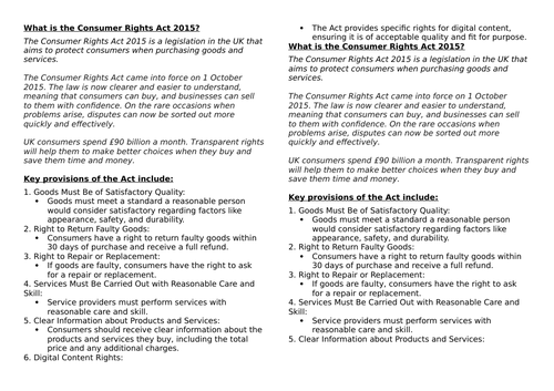 What are my rights and responsibilities as a consumer? | Teaching Resources