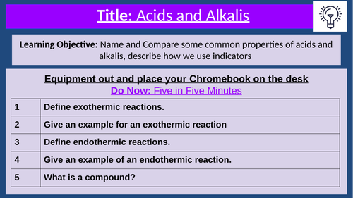 4 lesson Acid and Alkali Bundle - acids and alkalis, indicators, Neutralisation and Making salts ...
