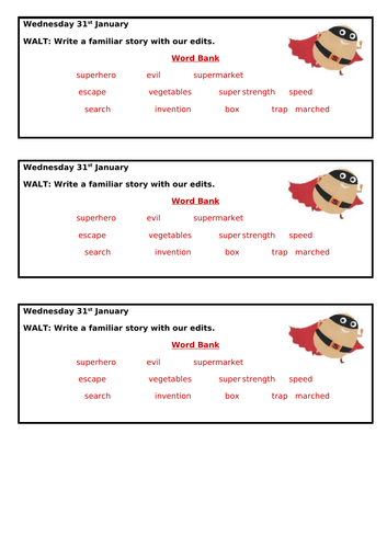 Supertato by Sue Hendra - Year 1 English Planning Unit | Teaching Resources