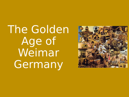 AQA A-Level History Democracy&Nazism Revision: Golden Age of Weimar ...