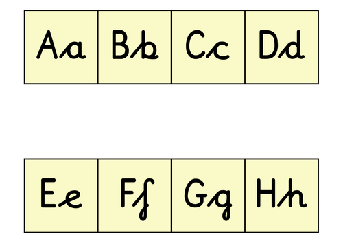 Number line & alphabet - Dyslexia friendly font on cream background ...