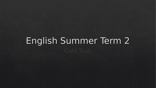 KS2 Cold Write Tasks | Teaching Resources