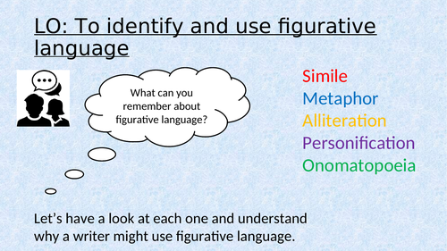 To identify and use figurative language in winter poetry | Teaching ...