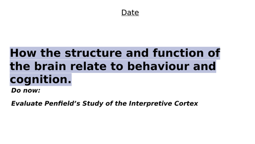 AQA GCSE Psychology - The Brain & Neuropsychology [Full Topic ...