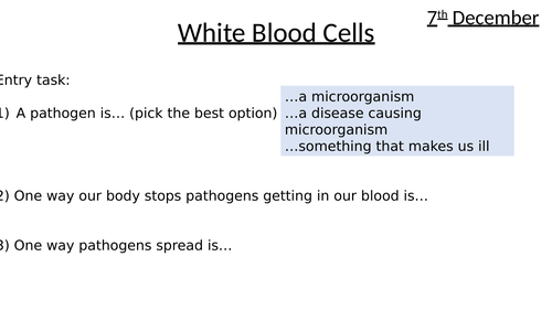 White blood cells | Teaching Resources