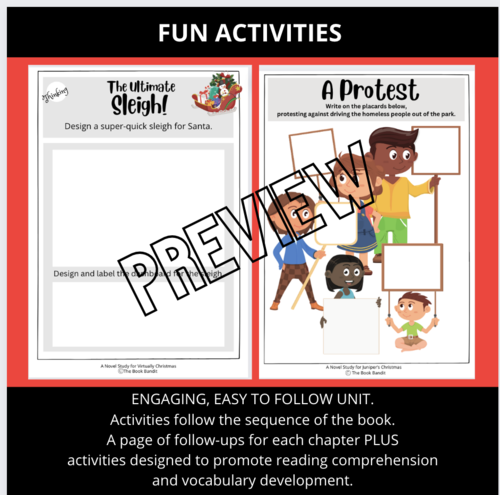 JUNIPER'S CHRISTMAS Novel Study and Reading Comprehension BOOK ...