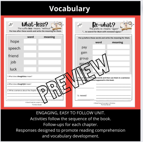 JUNIPER'S CHRISTMAS Novel Study and Reading Comprehension BOOK ...