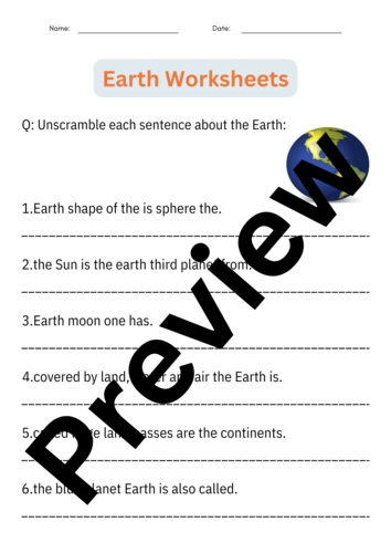 Printable Layers of The Earth Worksheets - Earth Science Activities for ...