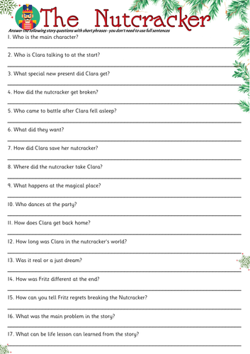 The Nutcracker Christmas Worksheets | Teaching Resources