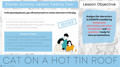 Cat on a Hot Tin Roof Full Unit Study | Teaching Resources