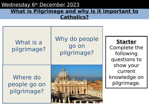 Catholic Places of Pilgrimage | Teaching Resources