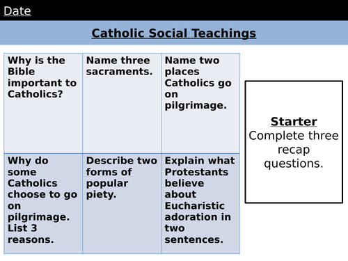 Catholic Social Teachings | Teaching Resources