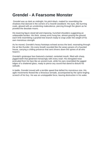 Beowulf Character Description unit planning | Teaching Resources