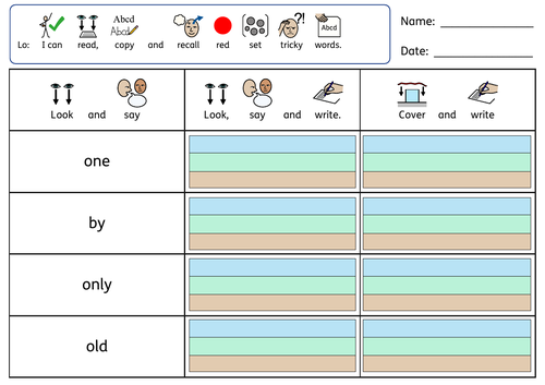 Jolly Phonics Tricky Words - Red Set Worksheet and PPT (inPrint ...