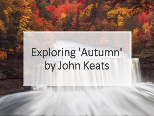 To Autumn by John Keats Worksheet booklet and Lessons | Teaching Resources