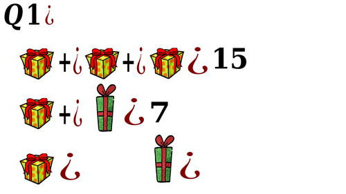 Christmas Algebra | Teaching Resources