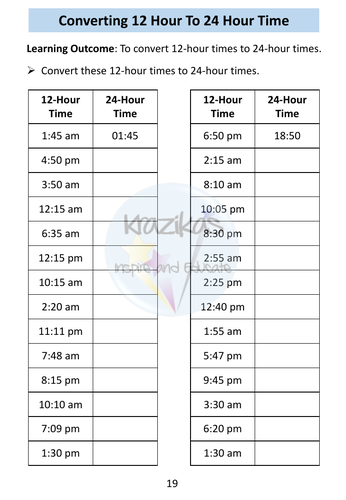Time Workbook - Level 1 Functional Skills Maths | Teaching Resources