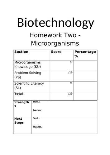 Level 4 Biotechnology: Enzymes and Microorganisms Lessons SCN 4-13b ...