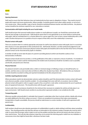 Safeguarding policies and procedures for home tutors/ forest school ...