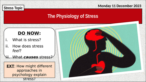 A-Level Psychology - THE PHYSIOLOGY OF STRESS [Stress Topic] | Teaching ...