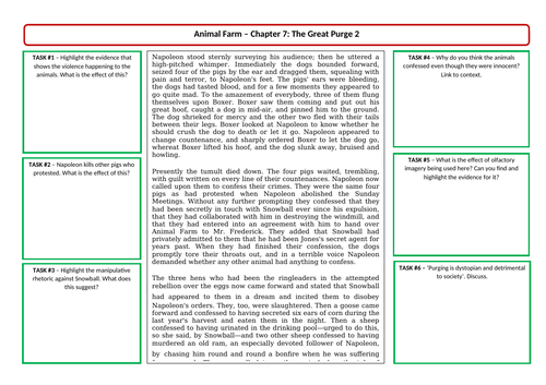 Animal Farm Analysis Grids | Teaching Resources