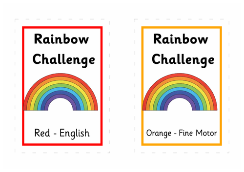 Rainbow challenge tolsby frames | Teaching Resources