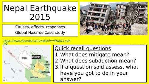 Nepal 2015 Earthquake case study | Teaching Resources