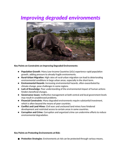 Environmental Management Cambridge International | Teaching Resources
