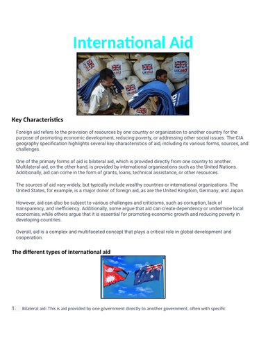 Global Interdependence Cambridge International | Teaching Resources