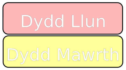 Welsh date / days of the week | Teaching Resources