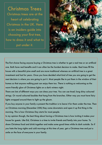 Christmas Tree | Teaching Resources