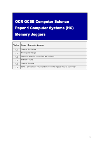 GCSE Computer Science - J277 Paper 1 & Paper 2 Revision | Teaching ...