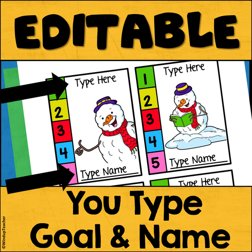 Behavior Reward Punch Cards - EDITABLE - Snowman Reading Writing Winter ...