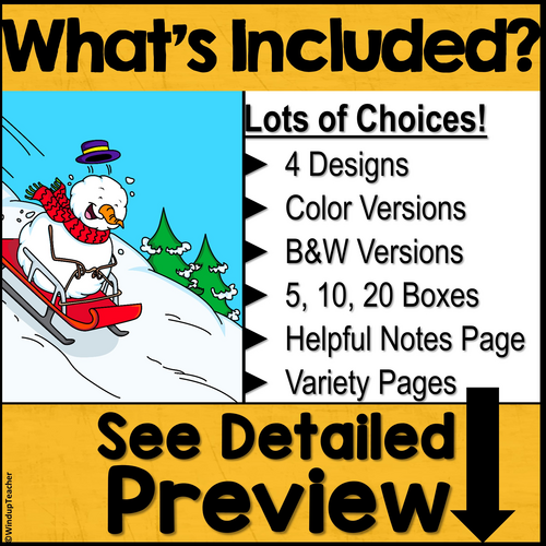 Behavior Reward Punch Cards - EDITABLE - Snowman Reading Writing Winter ...