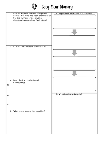 Knowledge retrieval quizzes/ activities x9 and ANSWERS Tectonics ...