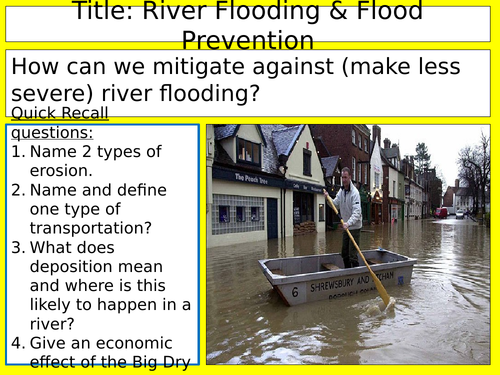 Flooding And Flood Prevention Teaching Resources