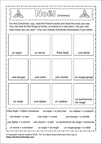 Christmas I spy - French | Teaching Resources