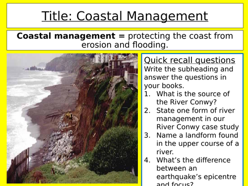 Coastal management | Teaching Resources