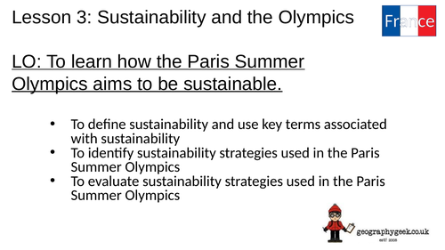 Paris 2024 Summer Olympics Lesson 3: Sustainability | Teaching Resources