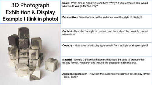 3D Photography analysis handout | Teaching Resources