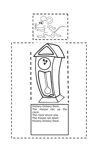 Hickory Dickory Dock Moving Mouse Craft | Teaching Resources