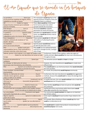 Spanish Grammar - Conditional Tense | Teaching Resources
