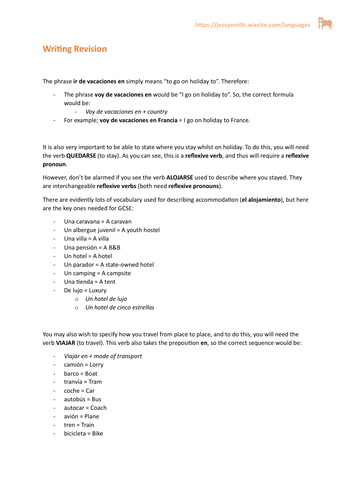 Spanish Vocabulary - Holidays | Teaching Resources