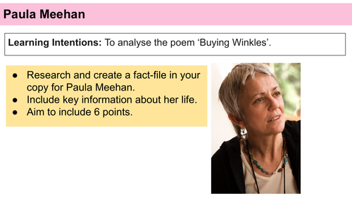 Paula Meehan Prescribed Poetry Leaving Cert English | Teaching Resources