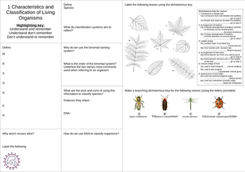 Characteristics and Classification of Living Organisms - Topic Review ...